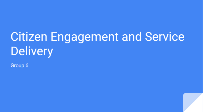 Citizen Engagement and Service Delivery - LJLambino